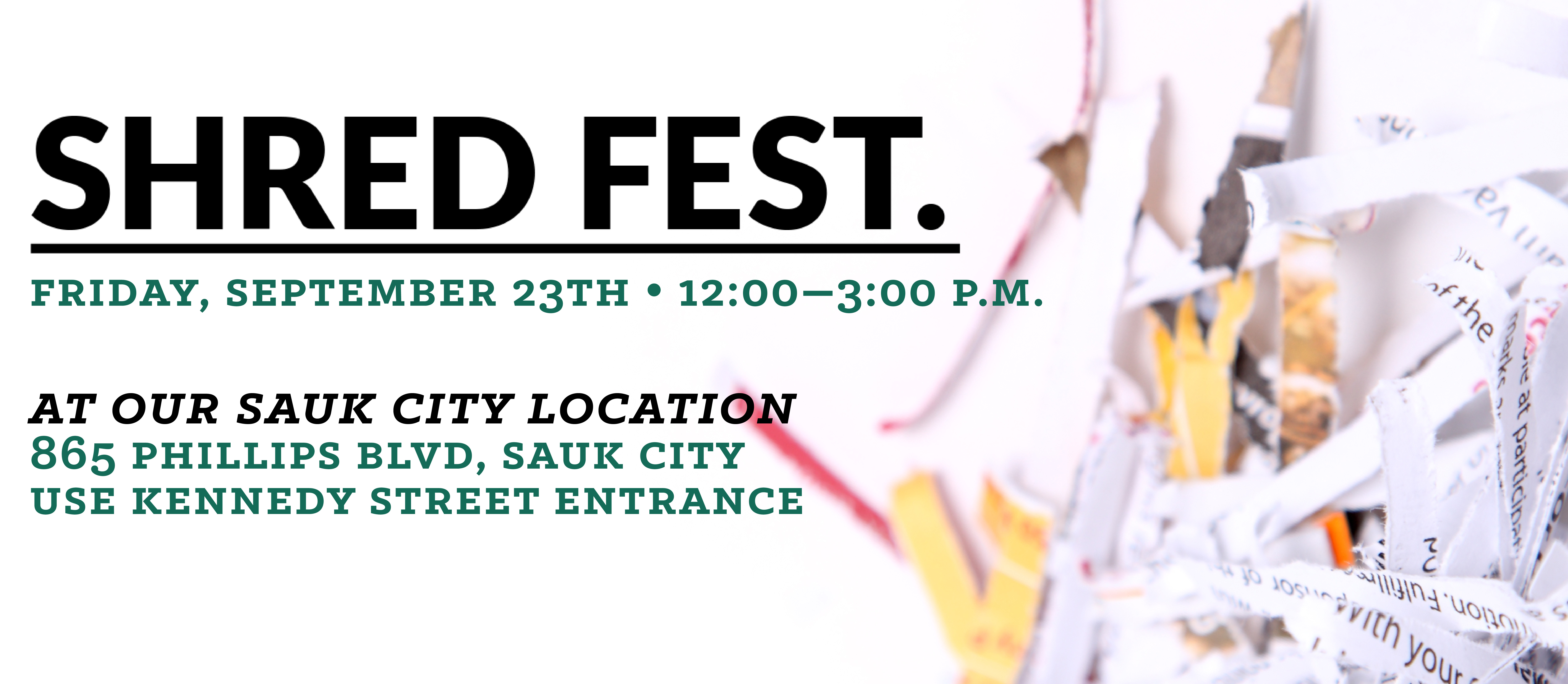 Shred Fest - Bank of Prairie du Sac